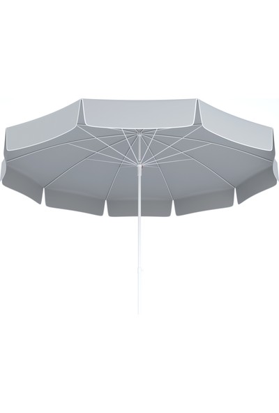 Tevalli Parasols 200 cm Lüks Polyester Plaj Şemsiye - Gümüş Gri Tevalli Parasols 200 cm Lüks Polyester Plaj Şemsiye - Gümüş Gri