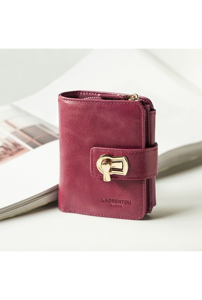 Laorentou Deri İtalyan Kadın Cüzdan Kadın Kartlık