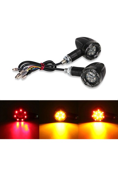 Knmaster Oval Motosiklet LED Sinyal Takımı