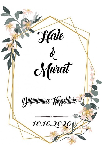 Hayaller Dükkanı Söz Nişan Afiş,karşılama Panosu Branda Kişiye Özel SN132 Masa Arkası Afiş