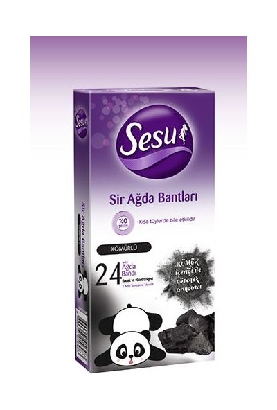 Sesu Şeker Içermeyen Ağda Bandı Kömürlü 24'lü