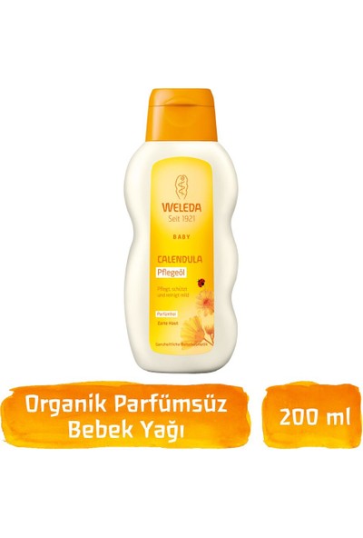 Weleda Calendula Organik Parfümsüz Bebek Yağı 200ml Weleda Calendula Organik Parfümsüz Bebek Yağı 200ml
