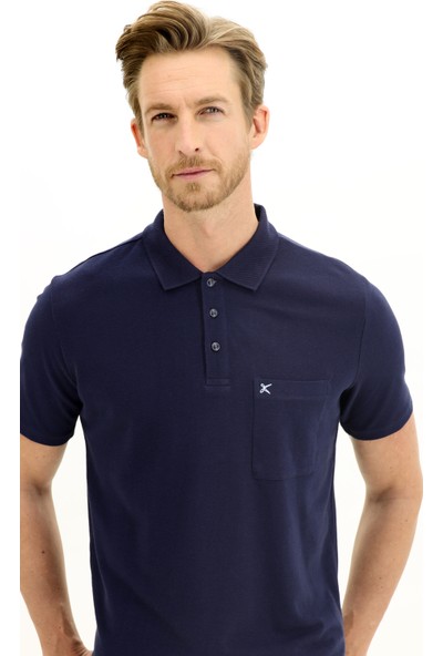 Kiğılı Polo Yaka Regular Fit T-Shirt