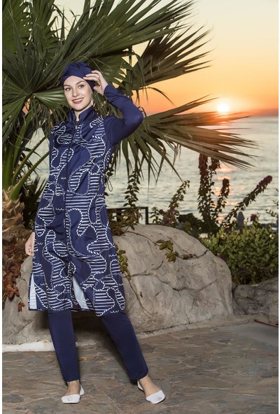 Armes Zincir Desenli Tam Tesettür Mayo