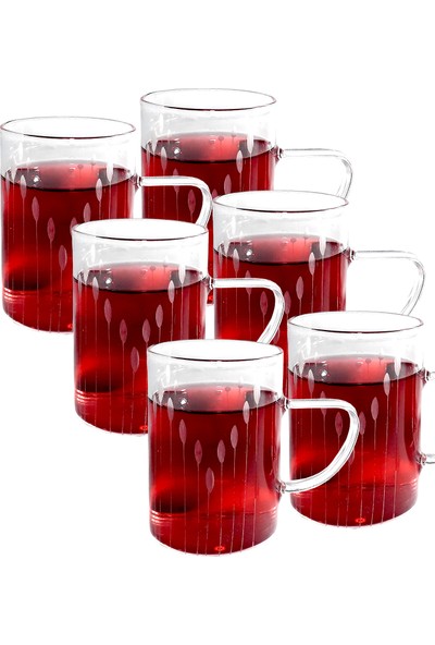 Decocia 6’lı Vega Işlemeli Desenli Borosilikat Ince Cam Kupa Decocia 6’lı Vega Işlemeli Desenli Borosilikat Ince Cam Kupa