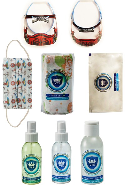 Victoria Çocuk Hijyen Seti 5'li Kırmızı Çanta ile