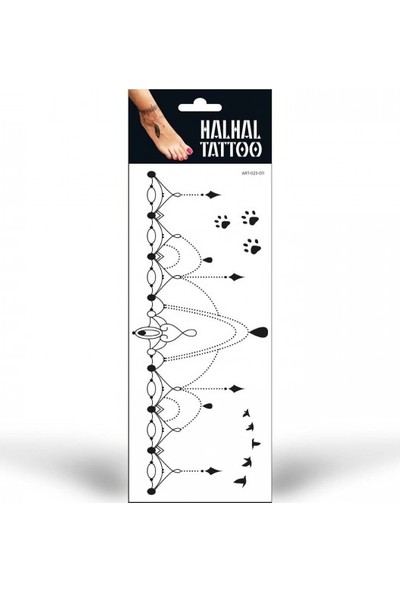 Artikel Halhal Geçici Tattoo -11, Bilek Tattoo, Ayak Tattoo, Geçici Dövme