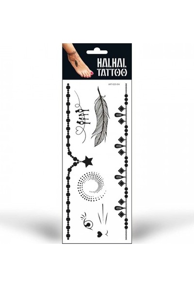 Artikel Halhal Geçici Tattoo -14, Bilek Tattoo, Ayak Tattoo, Geçici Dövme