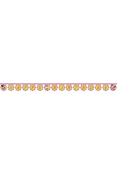Minnie Pembe Fiyonklu Happy Birthday Harf Afiş Minnie Pembe Fiyonklu Happy Birthday Harf Afiş
