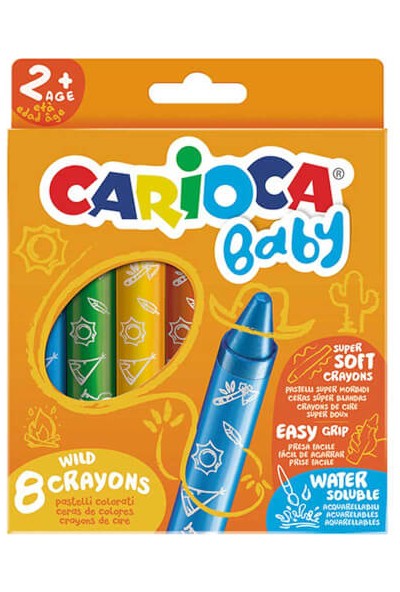 Carioca Jumbo Bebek Yumuşak Pastel Boya Kalemi 8'li 2 Yaş+ Carioca Jumbo Bebek Yumuşak Pastel Boya Kalemi 8'li 2 Yaş+
