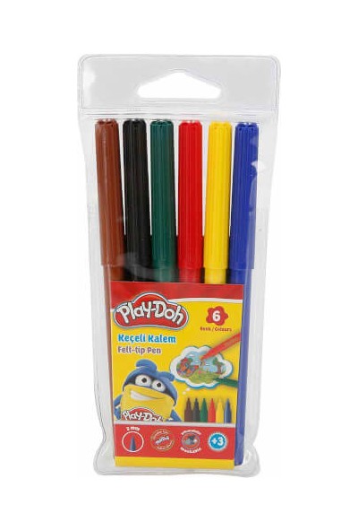 Play Doh 6 Renk Keçeli Kalem Pvc 2Mm Play Doh 6 Renk Keçeli Kalem Pvc 2Mm