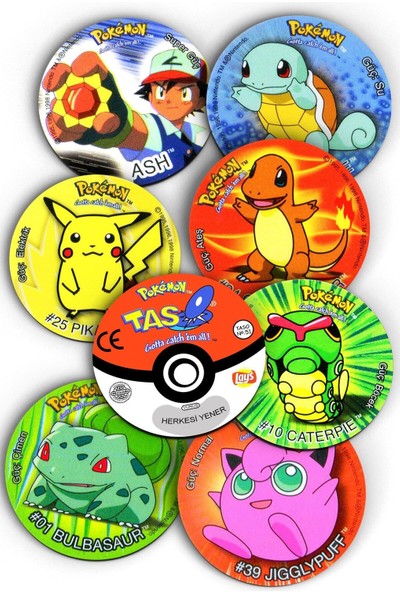 Moccoll Pokemon Taso Şeklinde, Nostaljik, Dekoratif Bardak Altlığı 8 Adet Moccoll Pokemon Taso Şeklinde, Nostaljik, Dekoratif Bardak Altlığı 8 Adet