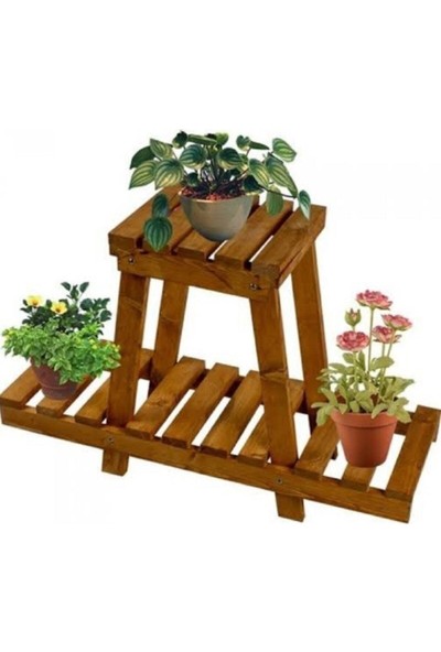 Moccoll Ahşap Çiçeklik / Çiçek Rafı