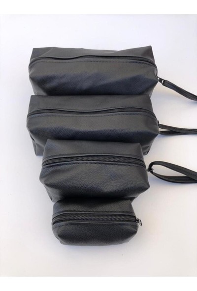 Mujgan 4'lü Siyah Makyaj Çantası