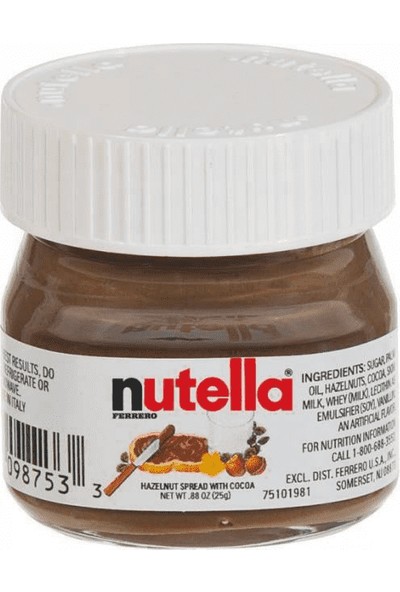 Nutella Kakaolu Fındık Kreması 25 gr x 15