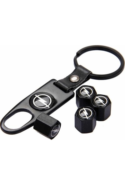 Opel Insignia 2009-2016 Metal Anahtarlık ve 4 Adet Metal Sibop Kapağı Seti