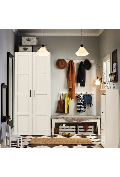 Dekroex PRT-211-BEYAZ Iki Kapaklı Portmanto