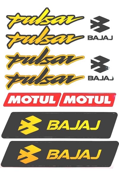Monero Bajaj Pulsar Sticker (Etiket) Seti Sarı A4 Boyut Monero Bajaj Pulsar Sticker (Etiket) Seti Sarı A4 Boyut