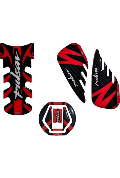 Monero Bajaj Pulsar 200 Ns Tank Pad Set Kırmızı Monero Bajaj Pulsar 200 Ns Tank Pad Set Kırmızı