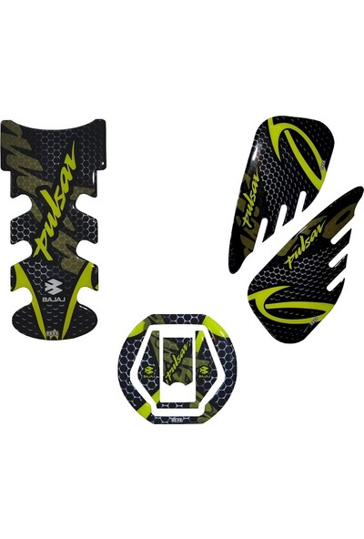 Monero Bajaj Pulsar 200 Ns Tank Pad Set Sarı