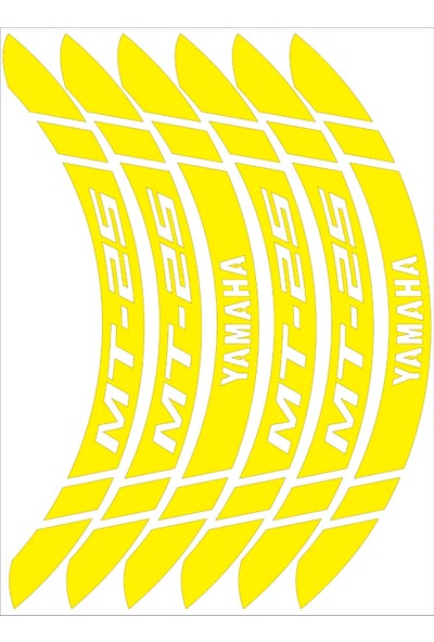 Monero Yamaha mt 25 Jant Şeridi Yeni Model Sarı