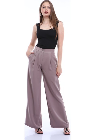 Yare Önü Pileli Bolpaça Pantolon Yare Önü Pileli Bolpaça Pantolon