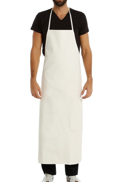 Dr. Mia Pvc Bulaşık Önlüğü Sıvı Geçirmez Mutfak Önlüğü Astarlı Beyaz