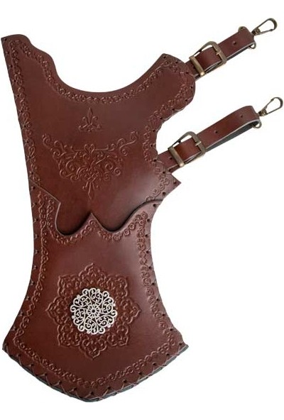 Geleneksel İşlemeli Gerçek Deri Tirkeş