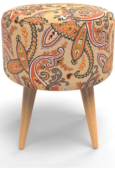 New Old Silindir Puf Masif Iskelet ve Ayaklar Dokuma Kumaş Krem/metalik Ipli New Old Silindir Puf Masif Iskelet ve Ayaklar Dokuma Kumaş Krem/metalik Ipli