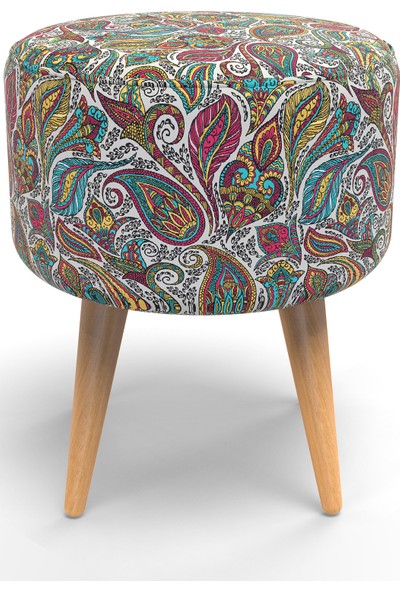 New Old Silindir Puf Masif Iskelet ve Ayaklar Dokuma Kumaş Krem/metalik Ipli New Old Silindir Puf Masif Iskelet ve Ayaklar Dokuma Kumaş Krem/metalik Ipli