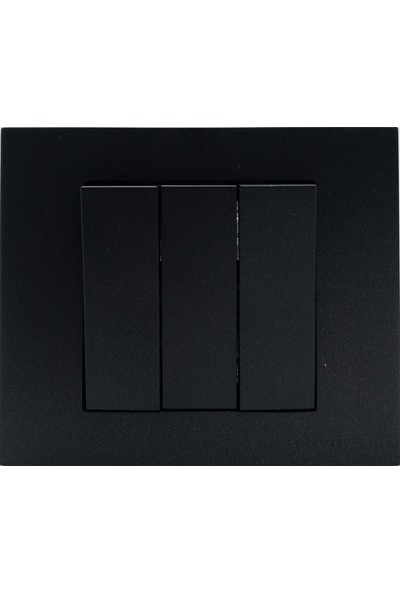 Ovivo Grano Siyah Üçlü Anahtar Çerçeveli Ovivo Grano Siyah Üçlü Anahtar Çerçeveli