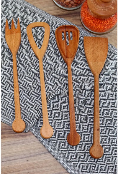 Zembu Kayın Spatula Seti - 4'lü