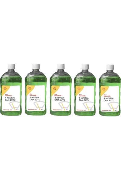 Shell 4 Mevsim Cam Suyu 1 Litre 5 Adet Shell 4 Mevsim Cam Suyu 1 Litre 5 Adet