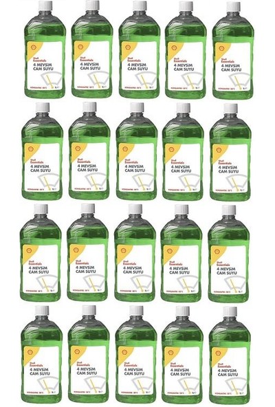 Shell 4 Mevsim Cam Suyu 1 Litre 20 Adet Shell 4 Mevsim Cam Suyu 1 Litre 20 Adet