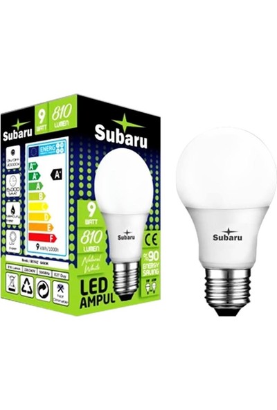 Subaru Enerji Tasarruflu 9 W Beyaz LED Ampul Subaru Enerji Tasarruflu 9 W Beyaz LED Ampul