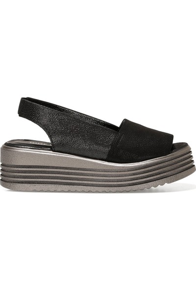 Nine West Morena2 1fx Siyah Kadın Dolgu Topuklu Sandalet