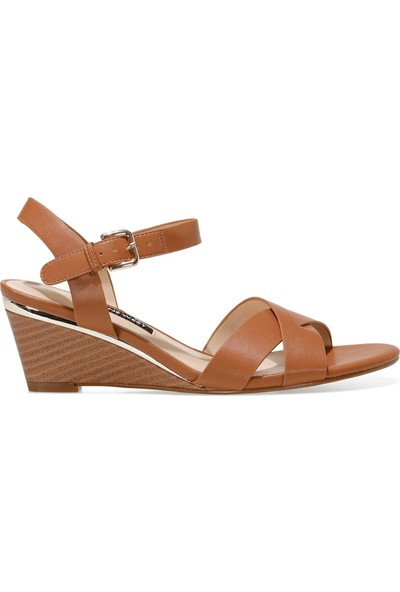 Nine West Hewell 1fx Taba Kadın Dolgu Topuklu Sandalet