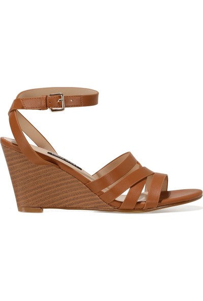 Nine West Haılı 1fx Taba Kadın Dolgu Topuklu Sandalet