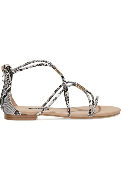 Nine West Woınıa 1fx Siyah Kadın Düz Sandalet