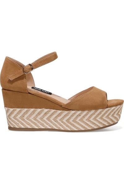Nine West Trudell 1fx Camel Kadın Dolgu Topuklu Sandalet Nine West Trudell 1fx Camel Kadın Dolgu Topuklu Sandalet