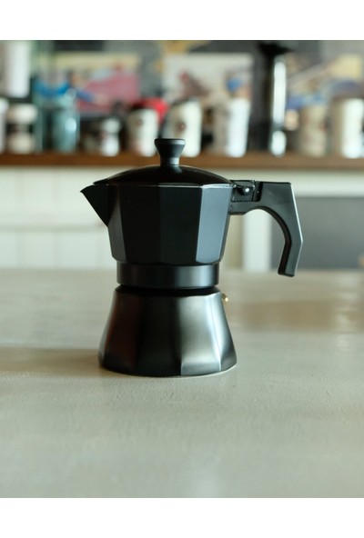 Tohana Tohana Moka Pot 3 Cup Mat Siyah Tohana Tohana Moka Pot 3 Cup Mat Siyah