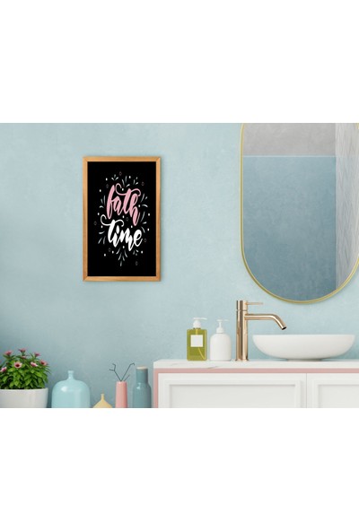 Bk Gift Banyo Dekoratif Retro Ahşap Tablo-3