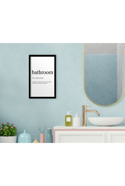 Bk Gift Banyo Dekoratif Ahşap Siyah Çerçeveli Tablo-18 Bk Gift Banyo Dekoratif Ahşap Siyah Çerçeveli Tablo-18