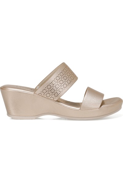 Inci Calınıa 1fx Altın Kadın Dolgu Topuklu Terlik