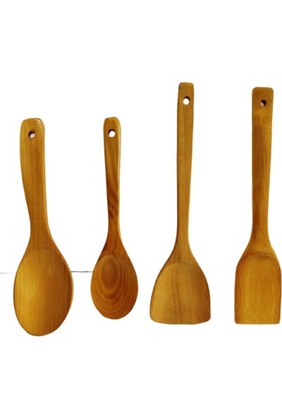 Natura Life Bambu Kaşık Servis Seti 4 'lü
