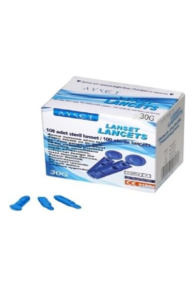 Ayset 30G Lanset (Parmak Delme Iğnesi) Lancet 100 Adet Ayset 30G Lanset (Parmak Delme Iğnesi) Lancet 100 Adet