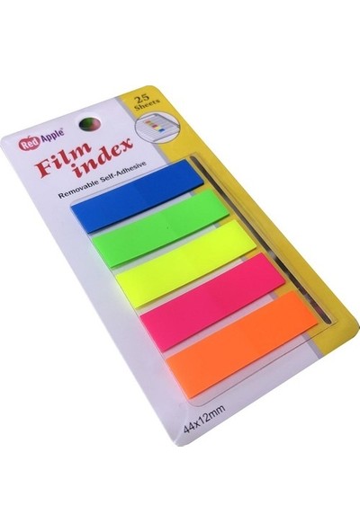 Red Apple Yapışkanlı Kağıt 25 Yaprak 5'li Set Red Apple Yapışkanlı Kağıt 25 Yaprak 5'li Set