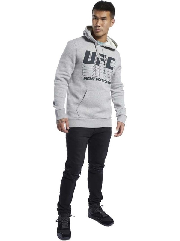 Reebok Ufc Fan Gear Hoodie Kapüşonlu Sweatshirt Gri L Fiyatı