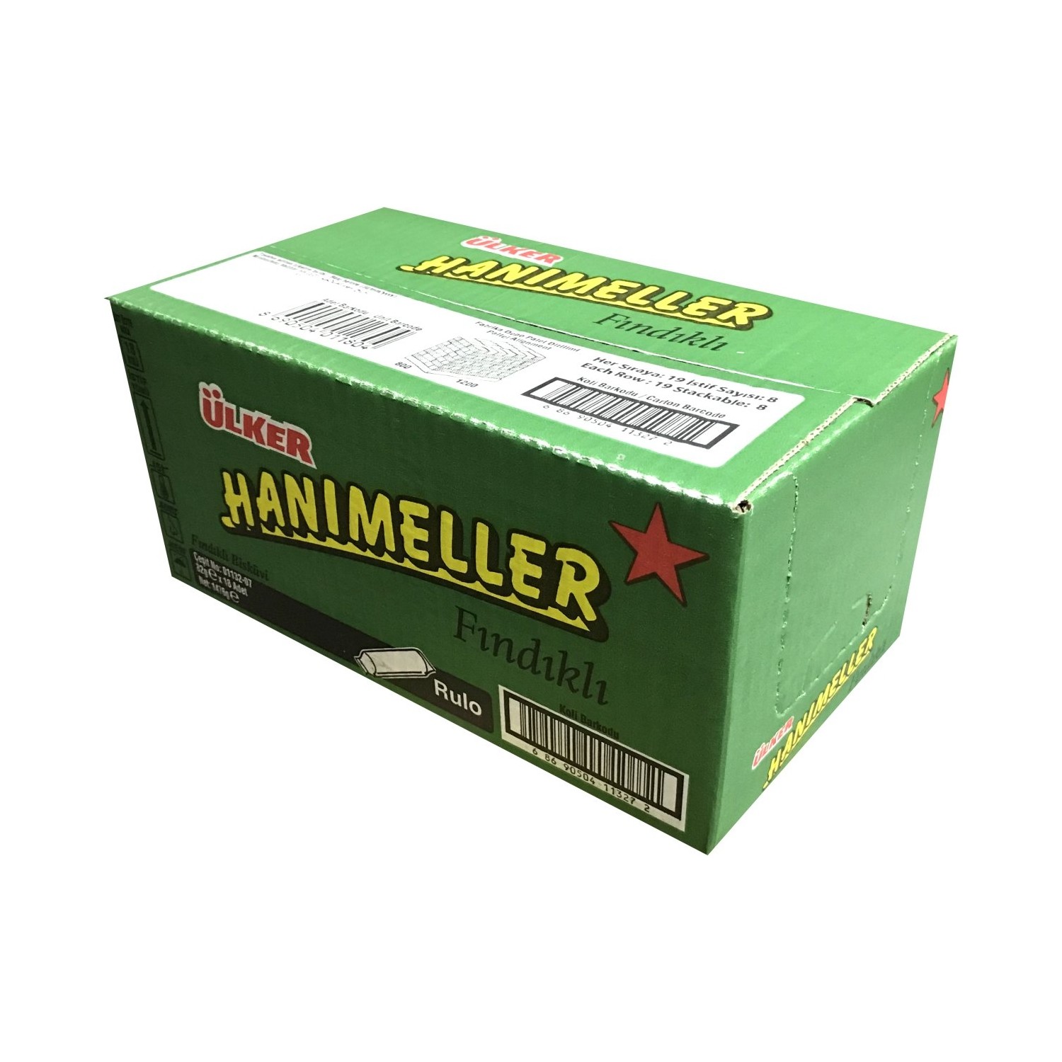 Ülker Hanımeller Rulo Fındıklı Bisküvi 82 gr X18'LI Fiyatı