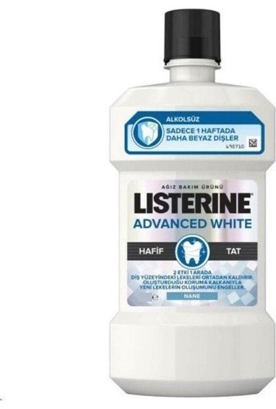 Listerine Advanced White Hafif Tat Agız Bakım Suyu 250 ml Listerine Advanced White Hafif Tat Agız Bakım Suyu 250 ml